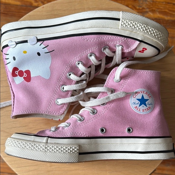 Converse | Shoes | Hello Kitty Pink Converse Hightop Sneakers | Poshmark